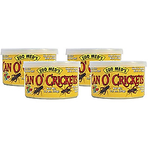 Zoo Med Laboratories 4 Pack Can O Crickets Pet Food, 1.2 Ounces Per Can