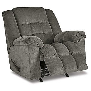 Signature Design by Ashley Kegler Contemporary Tufted Manual Rocker Recliner, Gray