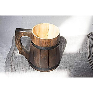 Etno Motif Handmade Beer Mug Wooden Tankard Beer Stein Alder Wood Beer Mug - Great Gift Idea