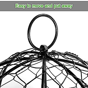 PREMILITY (5 Packs) 13" Diameter x 15.7" Height Garden Chicken Wire Cloche, Plant Protector and Cover, Strong and Not Easy to Deform, No Assembly Required