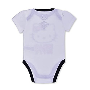 Hello Kitty Baby Girls 2 Piece Red Polka Dot Print Creeper, Pants, and Hat with Ears 3 Piece Set for Newborn and Infants