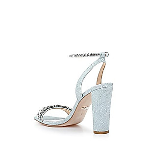 Badgley Mischka Women's TASMINE Heeled Sandal, Soft Blue, 9