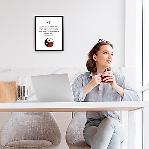 Happiness When You Think Say & Do In Harmon - Mahatma Gandhi Spiritual Inspirational Wall Art, Positive Affirmations Wall Decor Print For Home Decor, Living Room Decor & Yoga Decor, Unframed - 8x10