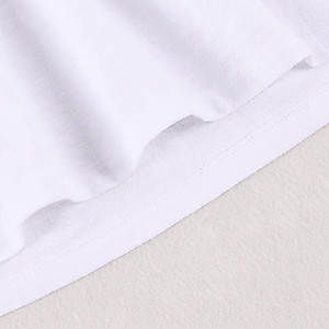 Toddler Baby Girl Summer Cotton Linen White Dresses Bow Straps Sleeveless with Pockets Little Girls Beach Sundress (White, 3-4T)