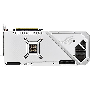 ASUS ROG Strix NVIDIA GeForce RTX 3080 V2 White Edition Gaming Graphics Card (PCIe 4.0, 10GB GDDR6X, LHR, HDMI 2.1, DisplayPort 1.4a, White color scheme, Axial-tech Fan Design, 2.9-slot)