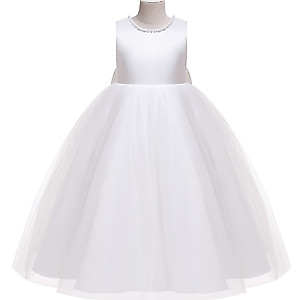 Jup'Elle Toddler Girl Tutu Dresses Wedding Birthday Party Flower Girls Baby Princess Dress Floor Length Size 7t