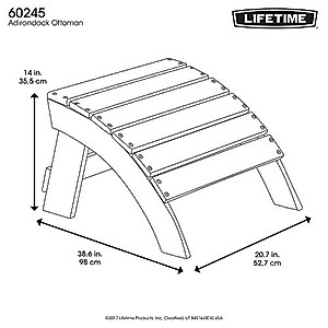 Lifetime 60245 Adirondack Ottoman, Brown