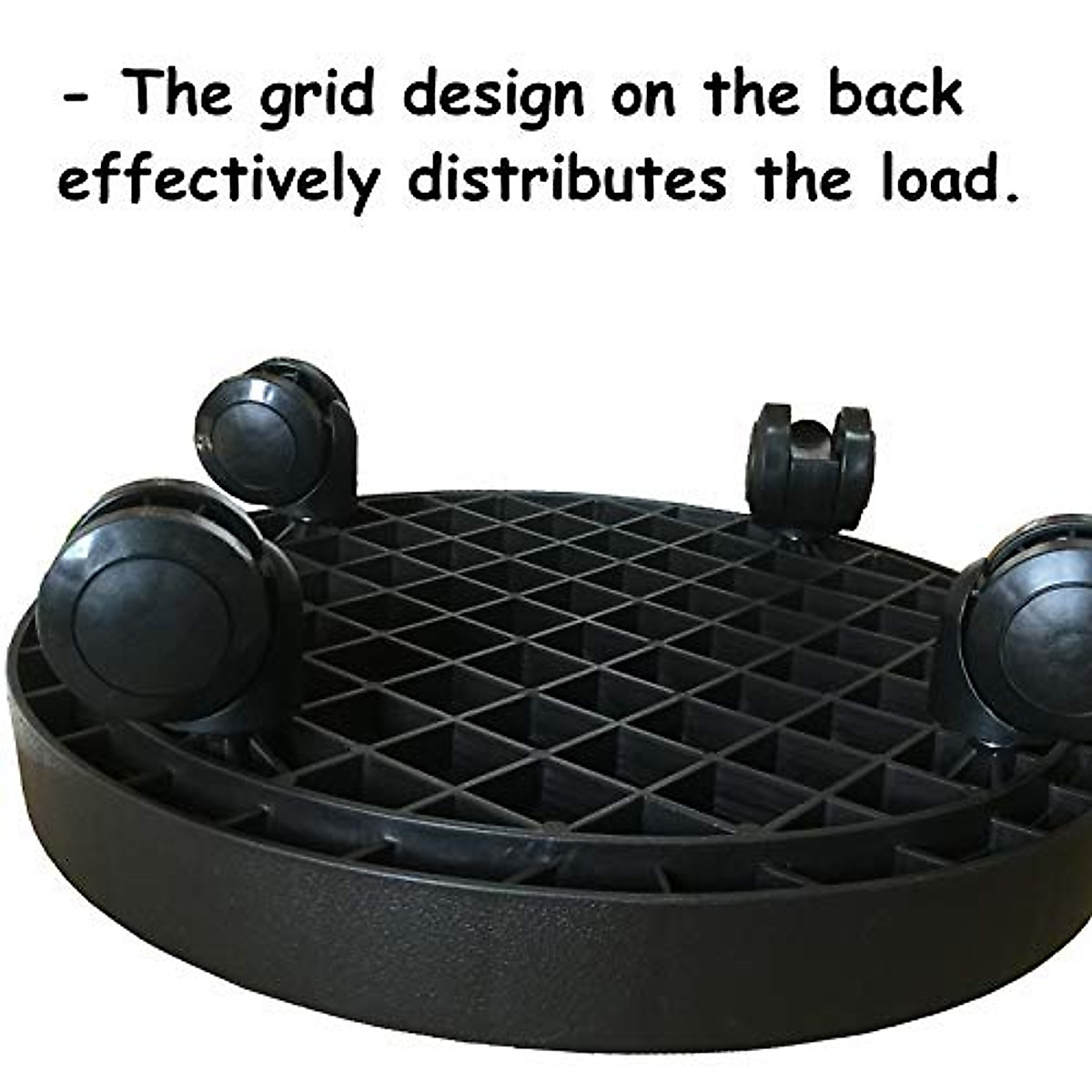 2 Pack of 12.6 Inch Heavy Duty Plant Caddy with Wheels,Rolling Plant Stand Pot Trolley,Wheeled Planter Saucer Tray,Potted Flower Mover Dolly with Casters Round Coaster for Indoor Outdoor