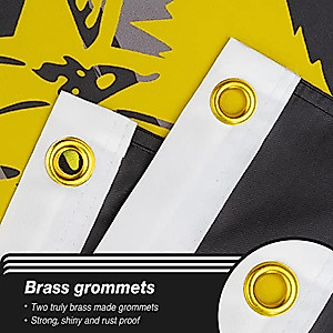 XIFAN Premium Double Sided Don't Tread On Me Gadsden Black American Flag - Heavy Duty 3ply Polyester Durable Vibrant Print Double Stitched - 3x5 FT Tea Party Rattlesnake Indoor Outdoor Banner