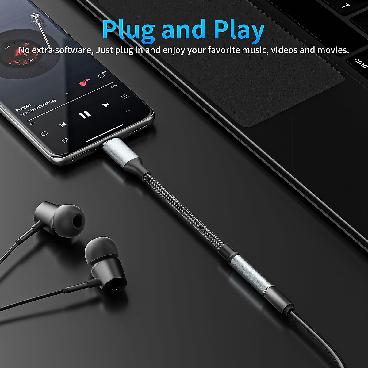 Lightning to 3.5 mm Headphone Jack Adapter, 2 Pack [Apple MFi Certified] for iPhone 3.5mm Headphones/Earphones Aux Audio Adapter Dongle for iPhone 14 13 12 11 XS XR X 8 7 iPad, Support Music + Calling