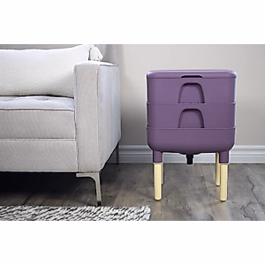 FCMP Outdoor - The Essential Living Composter, 2-Tray Worm Composter, Plum
