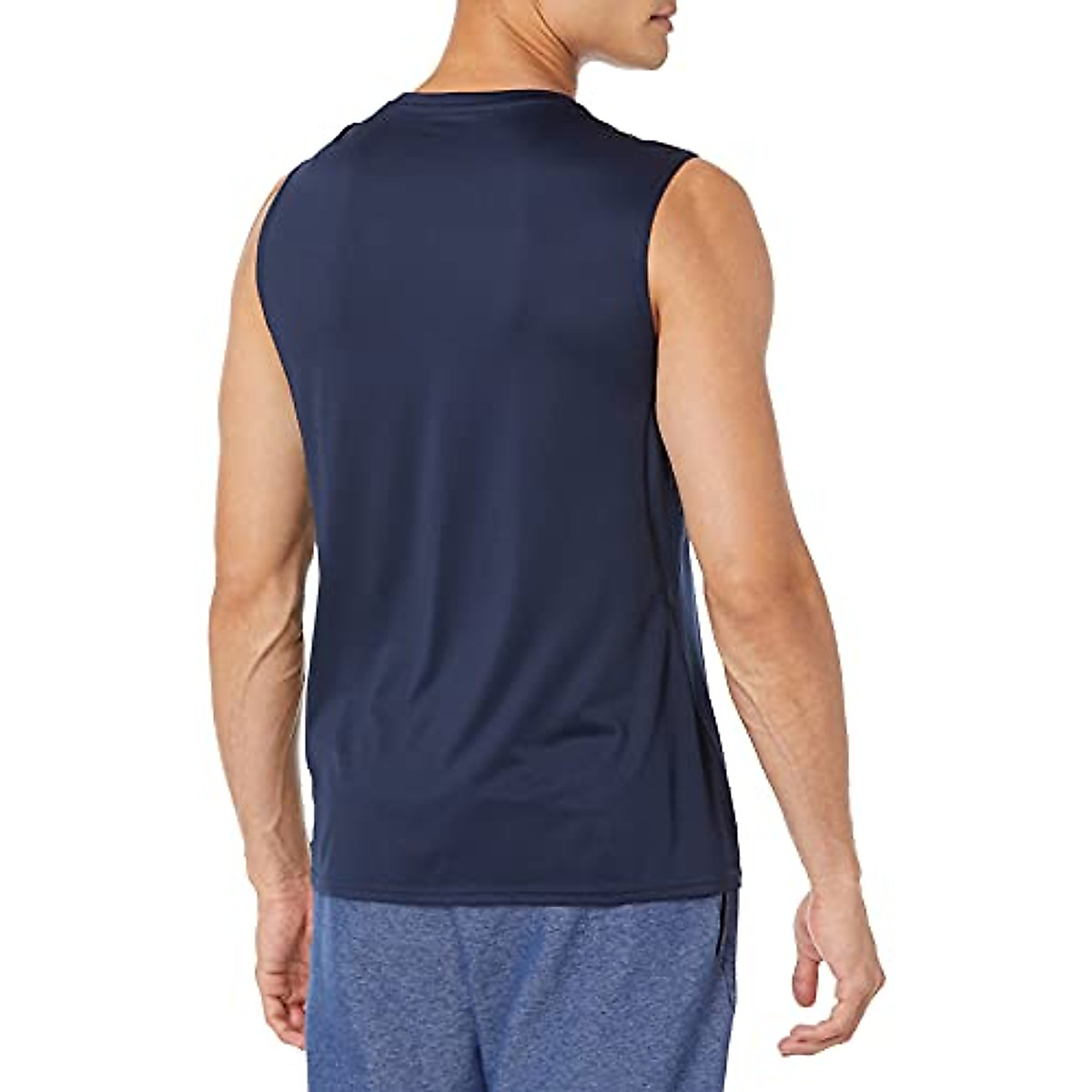 Amazon Essentials Men's Tech Stretch Muscle Shirt, Navy, Large
