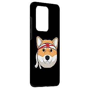 Galaxy S20 Ultra Funny Shiba Inu Uni Dog Red Traditional Bandana Old Flag Case