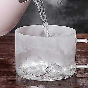 Cabilock Glass Saucepan with Cover Borosilicate Glass Cooking Pot Saucepan Kitchen Pot for Pasta Noodle Soup Milk 13CM