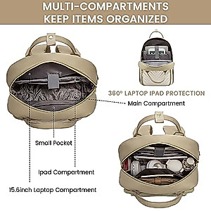 LOVEVOOK 15.6 Inch Laptop Backpack for Women,Fashion Work Travel Backpack,Waterproof Day Pack Purse for Teacher Nurse