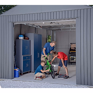 SOJAG GRC1215 Everest Wind & Snow Rated Steel Garage - 12 ft. x 15 ft. x 10 ft. Charcoal
