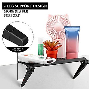 2 Pieces TV Top Shelf Screen Shelf Adjustable Monitor Top Shelf TV Top Storage Bracket Computer Screen Shelf for Cellphone Stand, Media Boxes, Game Console, Router and Home (Black, 11.8 x 4.7 Inch)