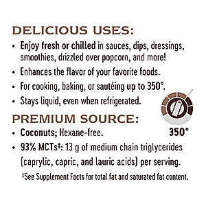 Nature's Way Premium Liquid Coconut Oil, Pure Source of MCTs, Cold Pressed, 10 Fl. Oz