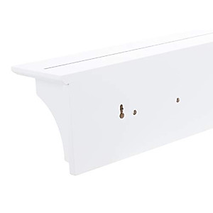 Kiera Grace 1-tier Kieragrace Traditional Floating-Shelves, 24 x 4.5 x 5.5 inches, White