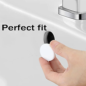 4 Pack Sink Overflow Hole Cover for Kitchen Sink Hole Overflow Cap for Bathroom Sink Basin Trim Overflow Cover Insert in Hole Round Caps (White)