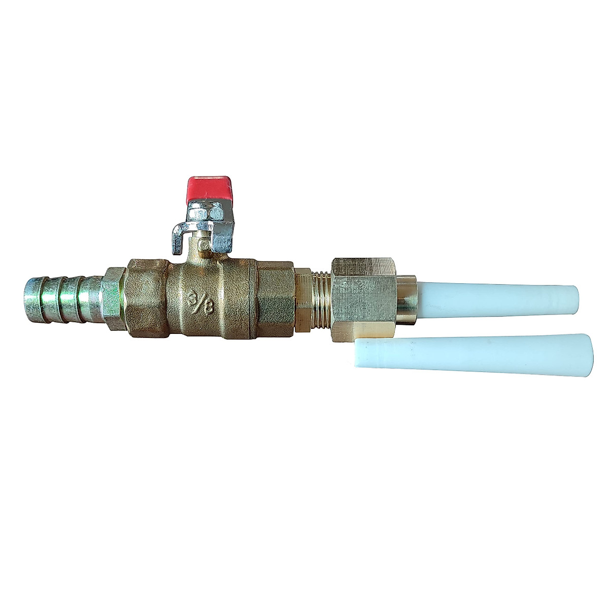 Ceramic Sandblasting Gun Assembly: Nozzle Tip (3/32" ID), Bracket, Brass Ball Valve and Connector 2Pcs Grinding Nozzle Tip Replacement,Valve Type Sandblaster Gun