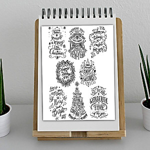 Christmas Blessings Transparent Stamp Clear Silicone Rubber Seal Stamping Tool Wonderful Gift for Children Teen Boy Girl Silicone Sheets for Crafts