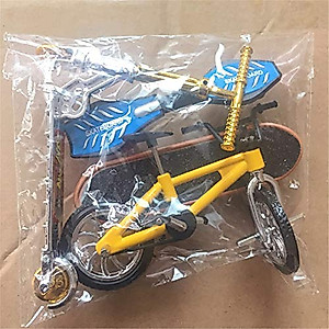 CAOREN Mini Scooter Two Wheel Scooter Children's Educational Toys Finger Scooter Bike Fingerboard Skateboard Fingerboards wi Replacement Wheels and Tools for Kids As Gifts