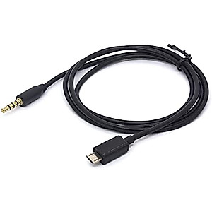 PIIHUSW Micro USB to 3.5mm Audio Output Cable - Gold Plated 4 Pole 3.5mm Male to Micro B Male Car Aux Audio Extension Cord for Android(1M/3.3Ft)