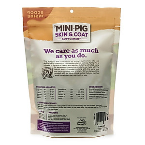Manna Pro Mini Pig Skin & Coat Supplements | Contains Flaxseed, Biotin & Vitamin E | 1 Pound