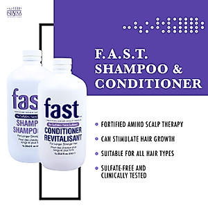 NISIM F.A.S.T Shampoo and Conditioner Set, 33oz
