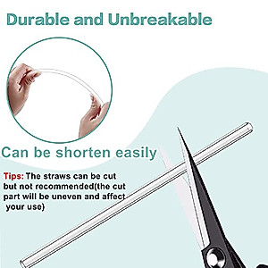 6 Pack Replacement Straws Compatible Stanley 30oz 40oz Tumbler, Plastic Clear Reusable Straws with Cleaning Brush/Straw Tips Cover for Stanley Adventure Travel Tumbler Stanley Cup Accessories (clear)