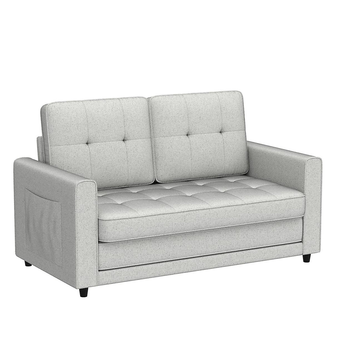 ZAFLY 3-in-1 Convertible Sofa Bed,Futon Bed,Pull Out Couch Bed,Loveseat Sleeper Couches,84'' Tri-Fold Multi-Function Modern Floor Bed,Sofas & Couches for Living Room,Light Gray, Light Grey (11080)