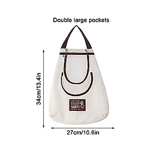 ACQTULOU 5 Pcs Reusable Hanging Storage Mesh Bags Durable & Strong Fruit and Vegetable Mesh Bags/Pulling resistance Storage Tote Bags for Garlics, Potatoes, Onions