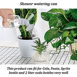 6 Piece Plastic Dual Head Bottle Cap Sprinkler, Shower Watering Can Bottle Watering Spout Bonsai Watering Can for Indoor Seedlings Plant, Garden Tool