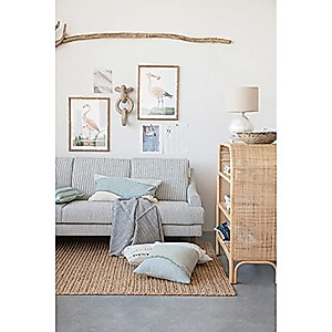 Creative Co-Op Handmade Rattan Curved Top and 3 Shelves Shelf, 35" L x 16" W x 32" H, Natural