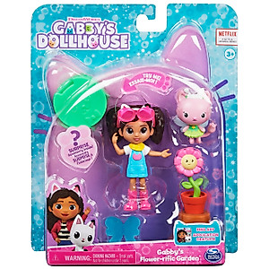 Gabby’s Dollhouse, Flower-rific Garden Set with 2 Toy Figures, 2 Accessories, Delivery and Furniture Piece, Kids Toys for Ages 3 and up