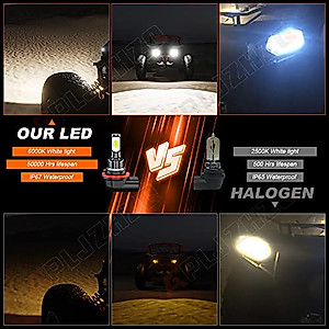 APLJZHZQ Replacement For 2014-2022 Honda Rancher TRX420 TRX500 LED Headlight Bulbs Accessories,34901-HR3-A21 LED Headlight Bulbs Combo,6000K Cool White,High Qulity Chips,Plug and Play,IP67,Pack of 2