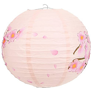 BESTOYARD Sushi Lantern Lamps 3pcs Japanese Paper Lanterns Small Lantern Cherry Blossoms Iron Japanese Paper Lanterns Decorative Flower Lantern