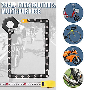 West Biking Folding Bike Lock - Compact Bicycle Lock with 3 Keys, Lightweight Bicycle Foldable Lock with Mounting Bracket, Bike Lock with Anti-Theft Alloy Steel