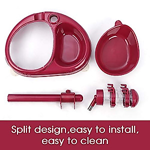 fatdaa Pet Standing Water Dispenser Bowl- Multifunctional Automatic,Feeder for Dog and Cat Height Adjustable 450ml Water Bottle,Automatic Standing Water Dispenser, Detachable Pole Self-Feeder