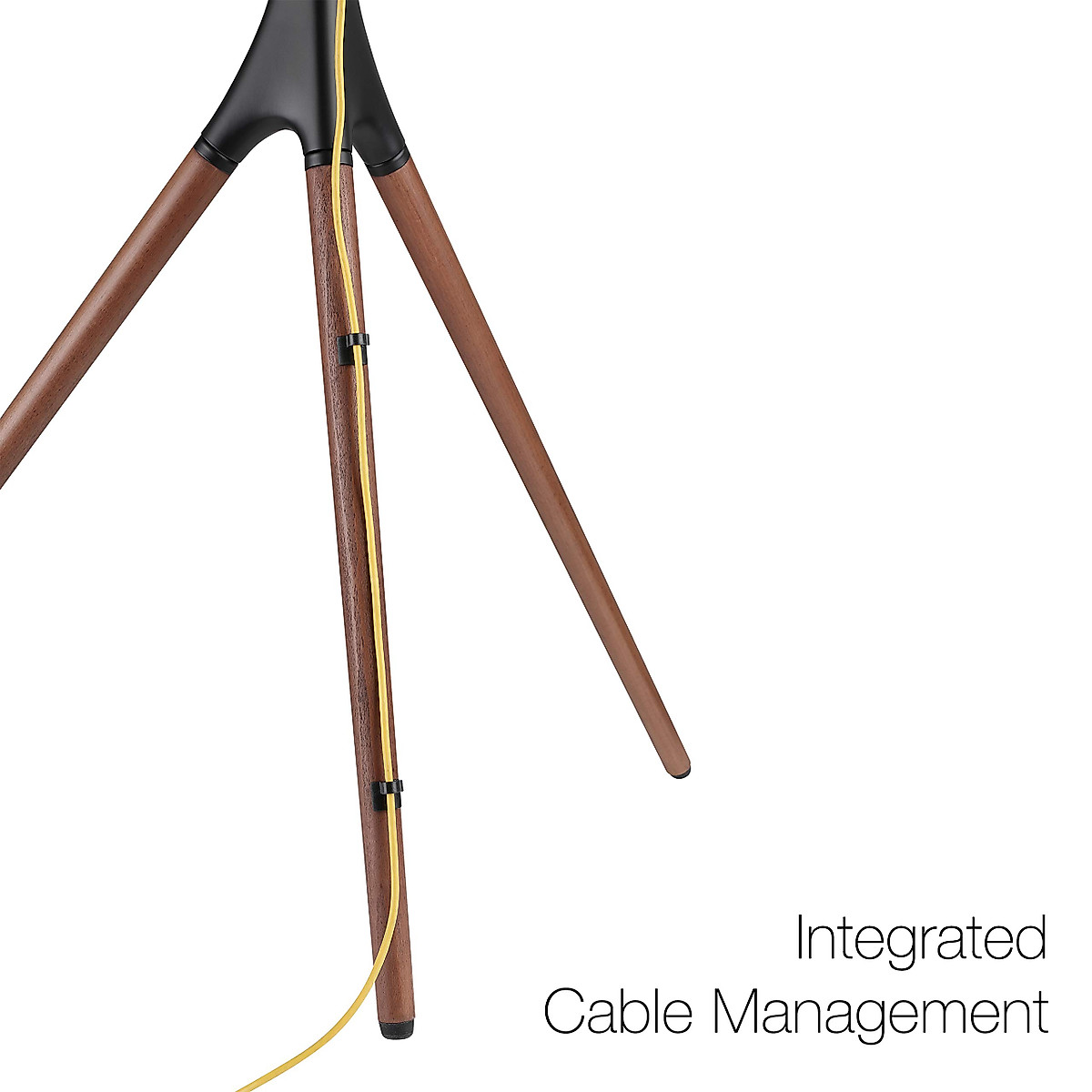 TechOrbits Tripod TV Stand with Mount - Non-Slip TV Mount Stand for Floor, Universal Fit, 45" to 65" TVs, Height Adjustable W/ 360 Degree Swivel, TV Stand for Bedroom, Living Room