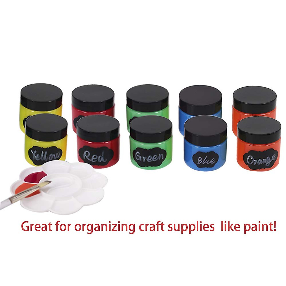 zmybcpack 20 pack 2 OZ Round Clear Plastic Slime Jars With Lids, PET Containers, Storage Jars, Travel Jars For Cosmetic, Makeup, Organization