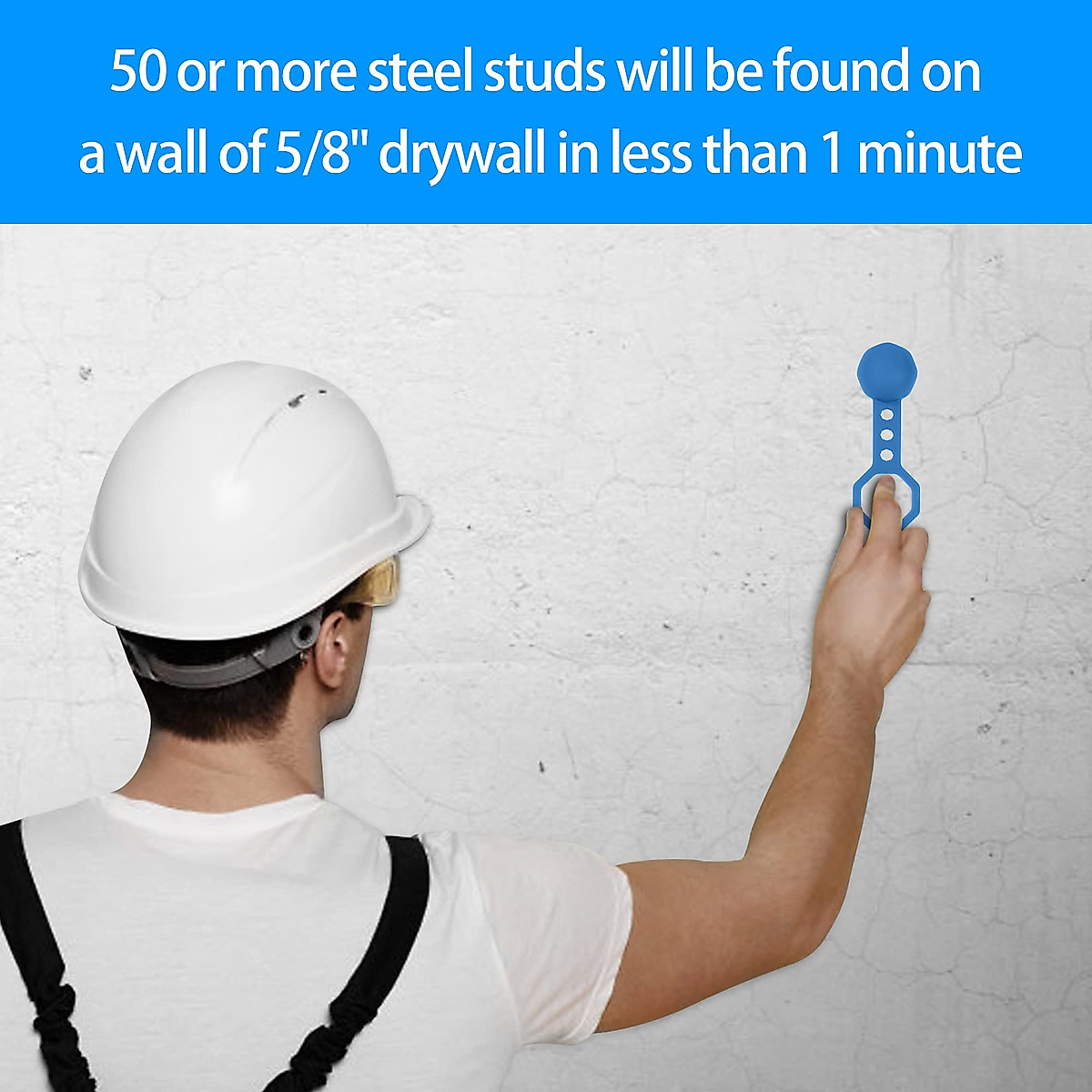 BesWin Stud Finder Wall Scanner - Studball with 27 Pounds of Pull Magnetic Power - Detect Metal through 5/8" Drywall, Wood or 3/4" Plywood Paneling, Ceramic Tiling - No Battery Required, Black