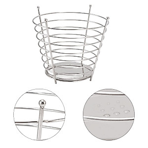 Fruit Bowl, Kitchen Basket, Fruit Basket Stainless Steel Round 4 Legged Snack Fruit Table Basket for Home Organizing Storage