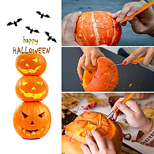 Halloween Pumpkin Carving Kit,Jack-O-Lanterns 11 Piece Professional Pumpkin Cutting Carving Tools Stainless Steel Lengthening and Thickening Pumpkin Carving Set