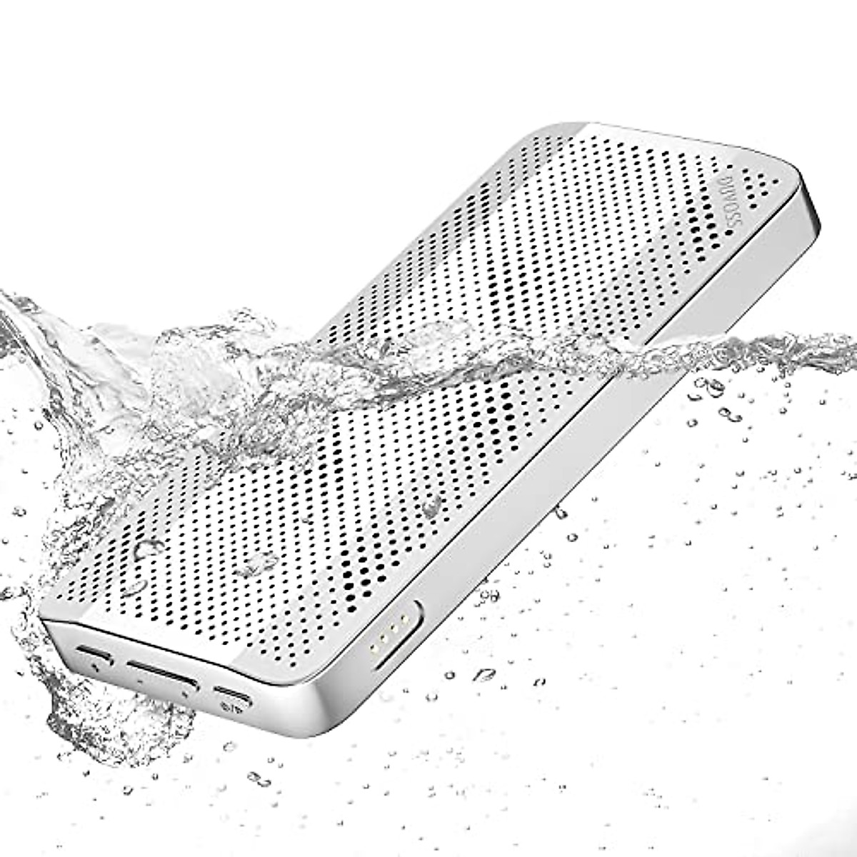 DUVOSS Bluetooth Speakers, 0.65 inch Ultra-Thin Small Portable Wireless Speaker, Stereo Sound, IP67 Waterproof Durable, Bluetooth 5.1 TWS Pairing Magnetic Speaker with EQ Mode for Home, Outdoors