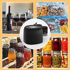 KITOOL Electric Mason Jar Vacuum Sealer Kit, 4 in 1 Automatic Vacuum Sealer for Jars with External Assembly Vacuum Pump Compatible with Vacuum Bags, Wine Bottle, Wide/Regular Mouth Mason Jars