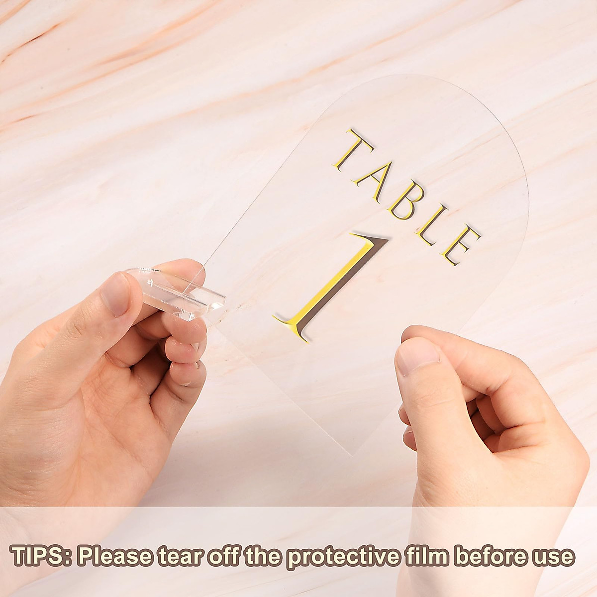 uxcell 30pcs Clear Arch Acrylic Sign with Stand, Acrylic Arch Table Numbers for Wedding Reception Party Restaurant Centerpieces Decor (5.7 Inch x 3.7 Inch)