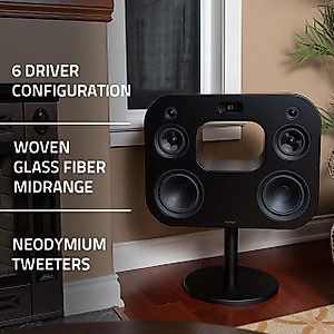 Fluance Fi70 Three-Way Wireless High Fidelity Music System with Powerful Amplifier & Dual 8" Subwoofers (Black Ash)