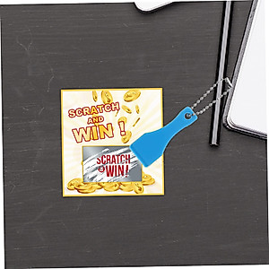 10pcs Scraper Sticker Scratching Tool Scraper Tool for Ticket Keychain Scraper Tool Hanging Craper for Cards Lotto Scratcher Tool Blank Stickers Tools Plastic Blade